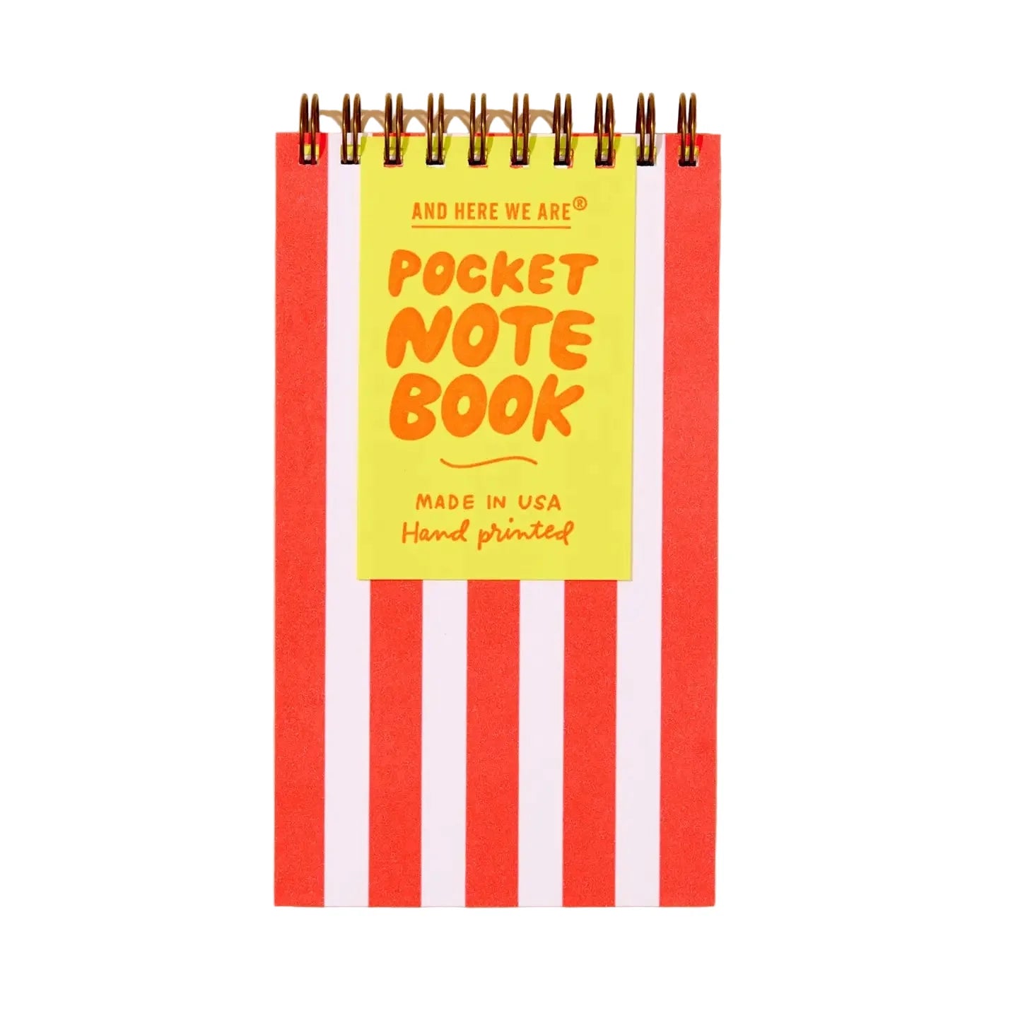 Red Stripe Letterpress Pocket Notebook – Birdie's